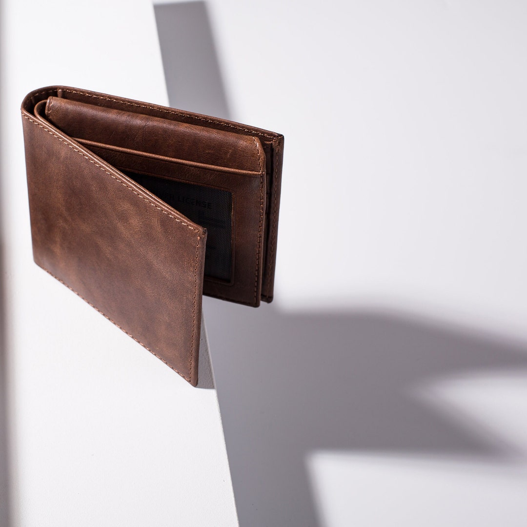 Personalized Wallet for Him, Mens Wallet, Engraved Wallet, College ...