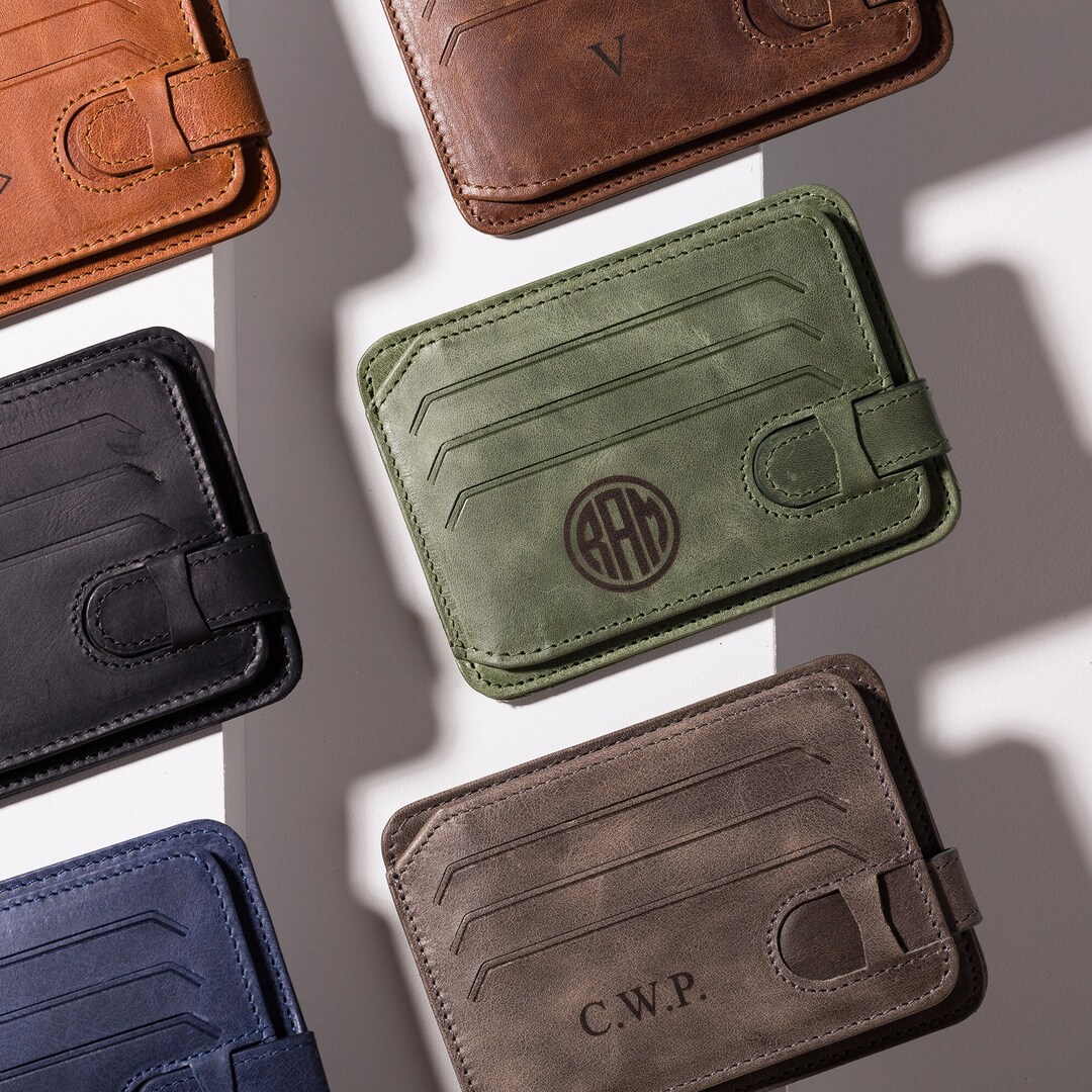 Custom Card Holder, Personalized Card Holder Wallet, Minimalist Wallet ...