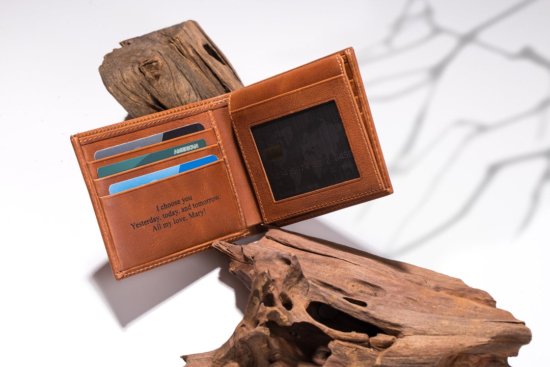 Custom Wallet for Men, Trifold Men's Wallet, Personalized Wallet ...