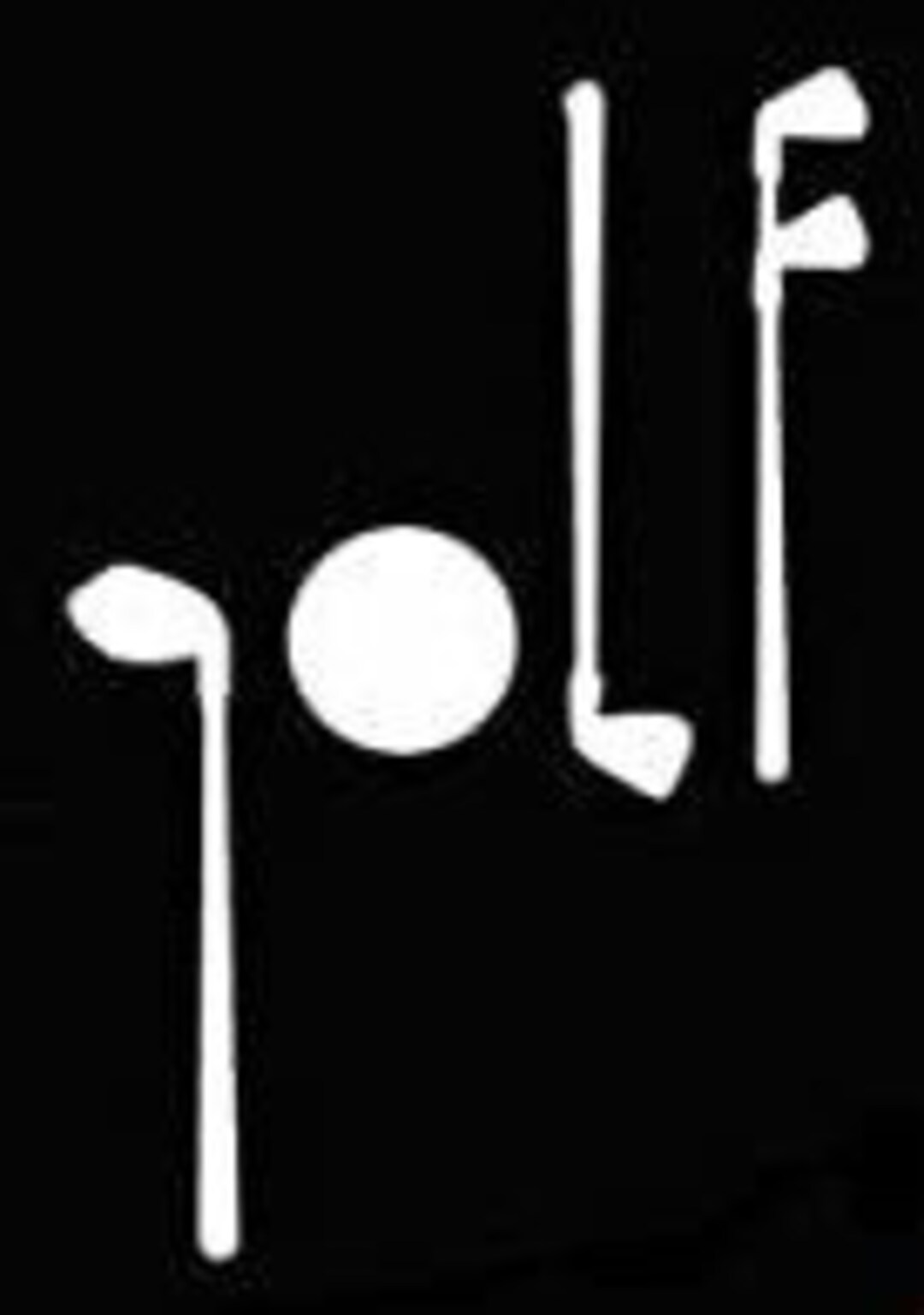 Golf Club Vinyl Decal Sticker (set of 2)for Windows, Cars, Laptops, Etc ...