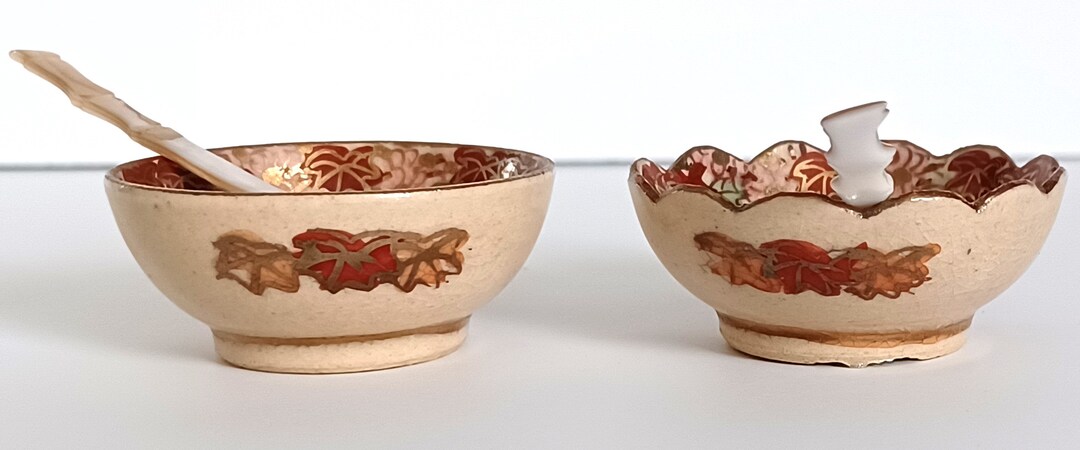 Japanese Salt Cellars With Spoons - Etsy