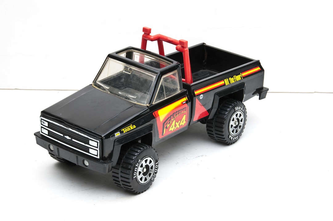 TONKA Fearsome 4x4 Chevrolet Silverado Truck Chevy Black 14 Metal ...