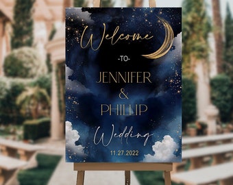 Wedding Galaxy Welcome Sign - Etsy