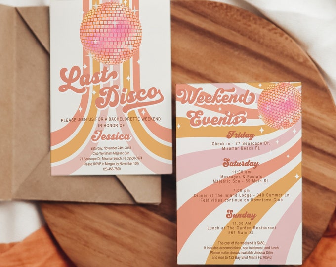 KEY WEST Bachelorette Invitation & Itinerary Template, Tropical ...