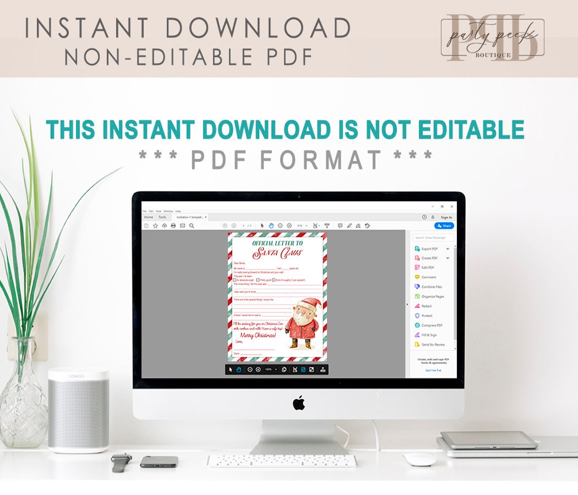 Letter to Santa Claus Christmas Letter Letter to Santa Kit - Etsy