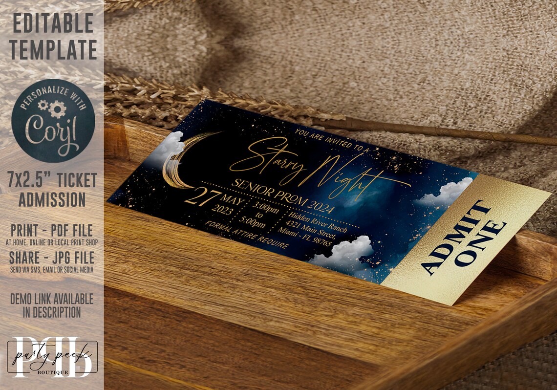 Starry Night Ticket Admission, Galaxy, Rustic Starry Night, Celestial ...