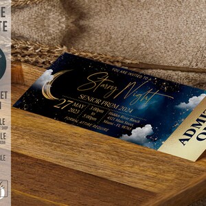 Starry Night Ticket Admission, Galaxy, Rustic Starry Night, Celestial ...