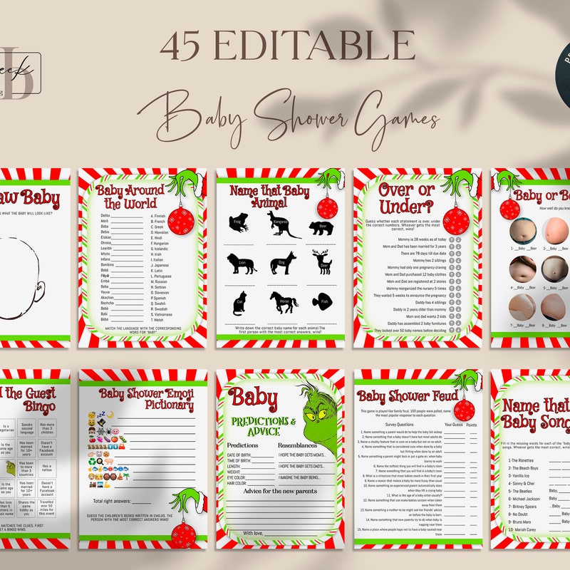 Grinch and Games Invitation - Etsy UK