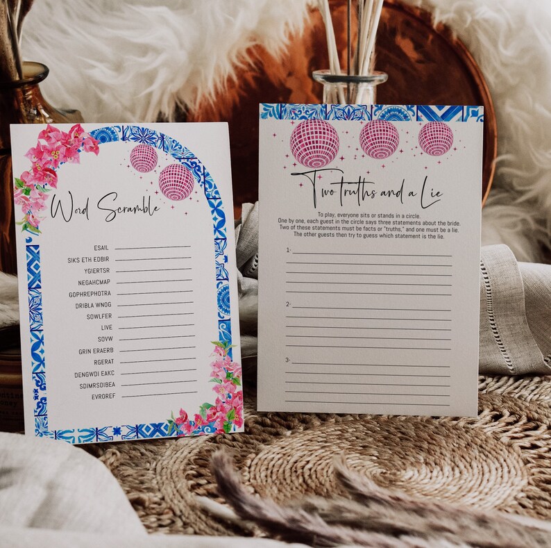 Editable Mamma Mia Bachelorette Bridal Shower Game set, paquete de ...