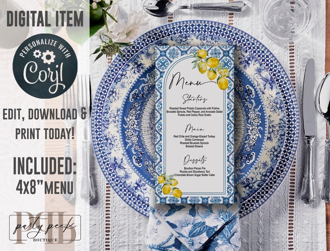 Mediterranean Menu, Positano, Blue Tile, Arch, Amalfi Coast, Lemon ...