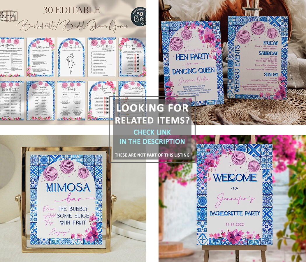 Mamma Mia Bachelorette Food Station Sign, Mamma Mia Party, Treat Table ...