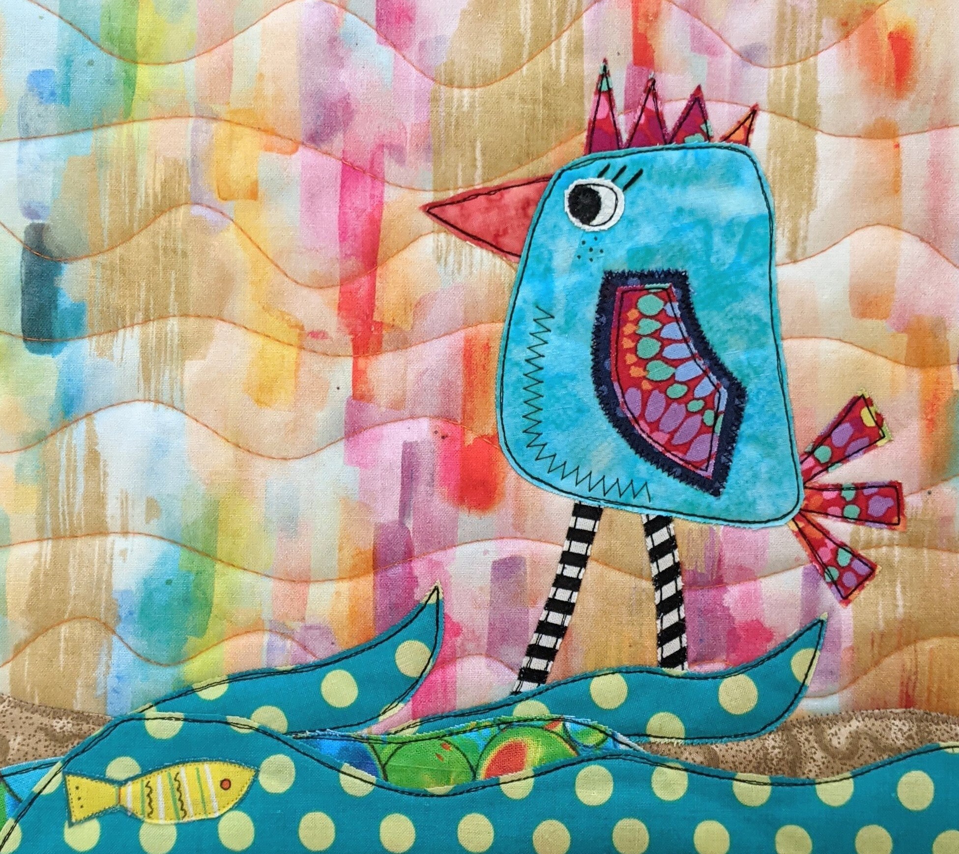Clive PRINTED Applique Page - Mini Quilt - Quilt Block - Bird Pattern ...