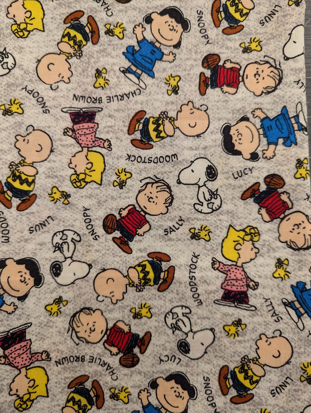 Peanuts Name Gang Fabric, Fat Quarter, Charlie Brown Snoopy 100% Cotton ...