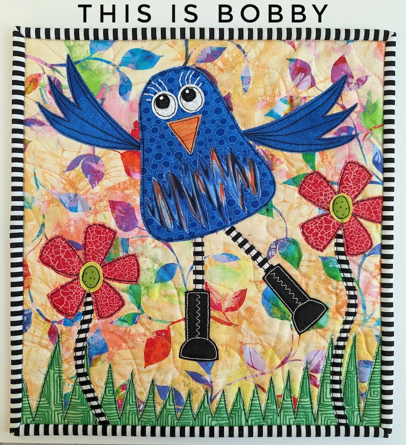 Bobby & Marcie PDF Pattern - Full Color - Mini Quilt - Bird Pattern ...