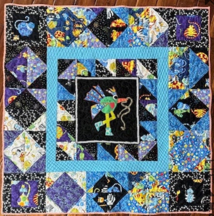 Rosie PDF Applique Page - Mini Quilt Raw Edge Applique - Wonky Bird ...