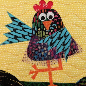 Lola PDF Pattern - Full Color - Mini Quilt - Quilt Block - Bird Pattern ...