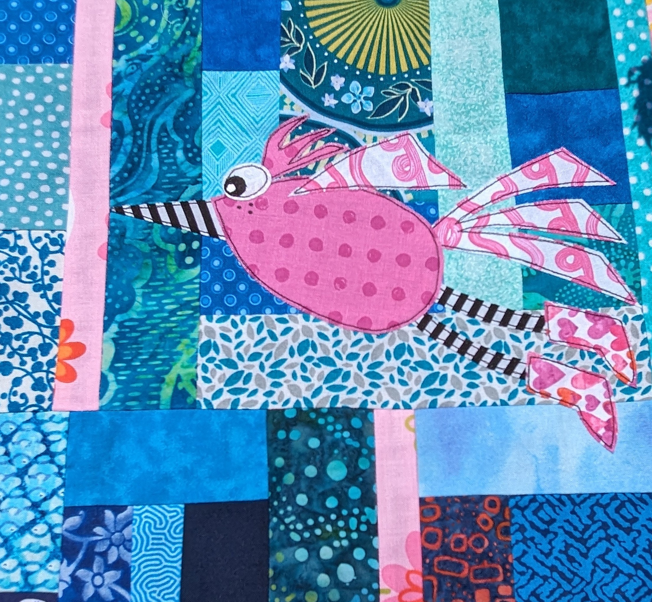 Scrappy Marian PDF Download Quilt Pattern - Raw Edge Applique - Razbeca ...