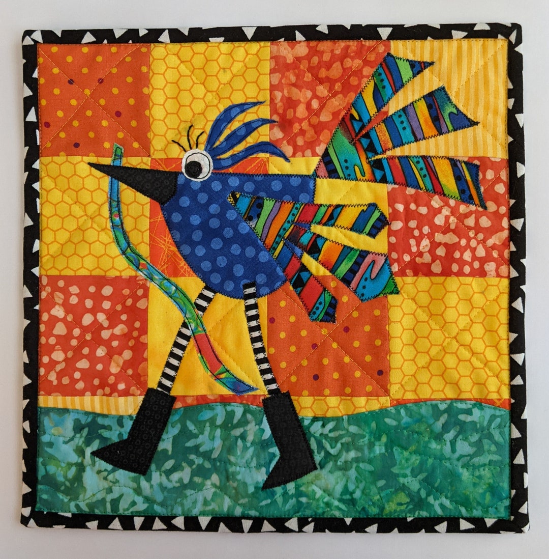 Frederic PDF Pattern - Full Color - Mini Quilt - Quilt Block - Bird ...