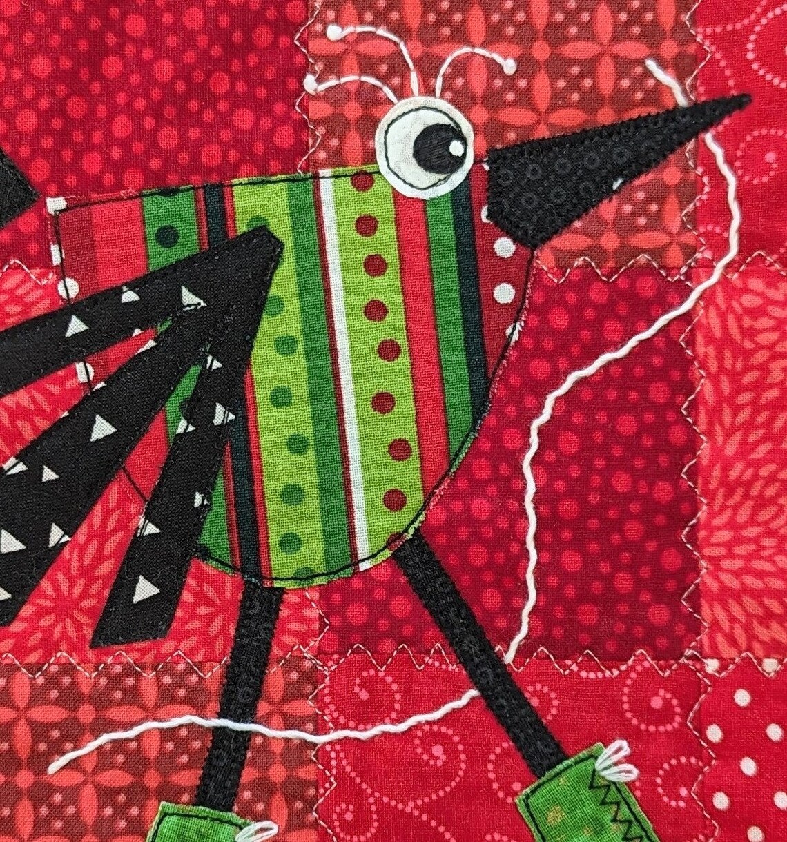 Making Merry PDF Mini Quilt Pattern - Raw Edge Applique - Full Color ...