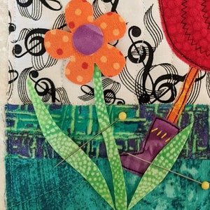 Robin FABRIC KIT ONLY - Raw Edge Applique - Wonky Bird Kit - Mini Quilt Kit - Razbeca's Birds - Etsy