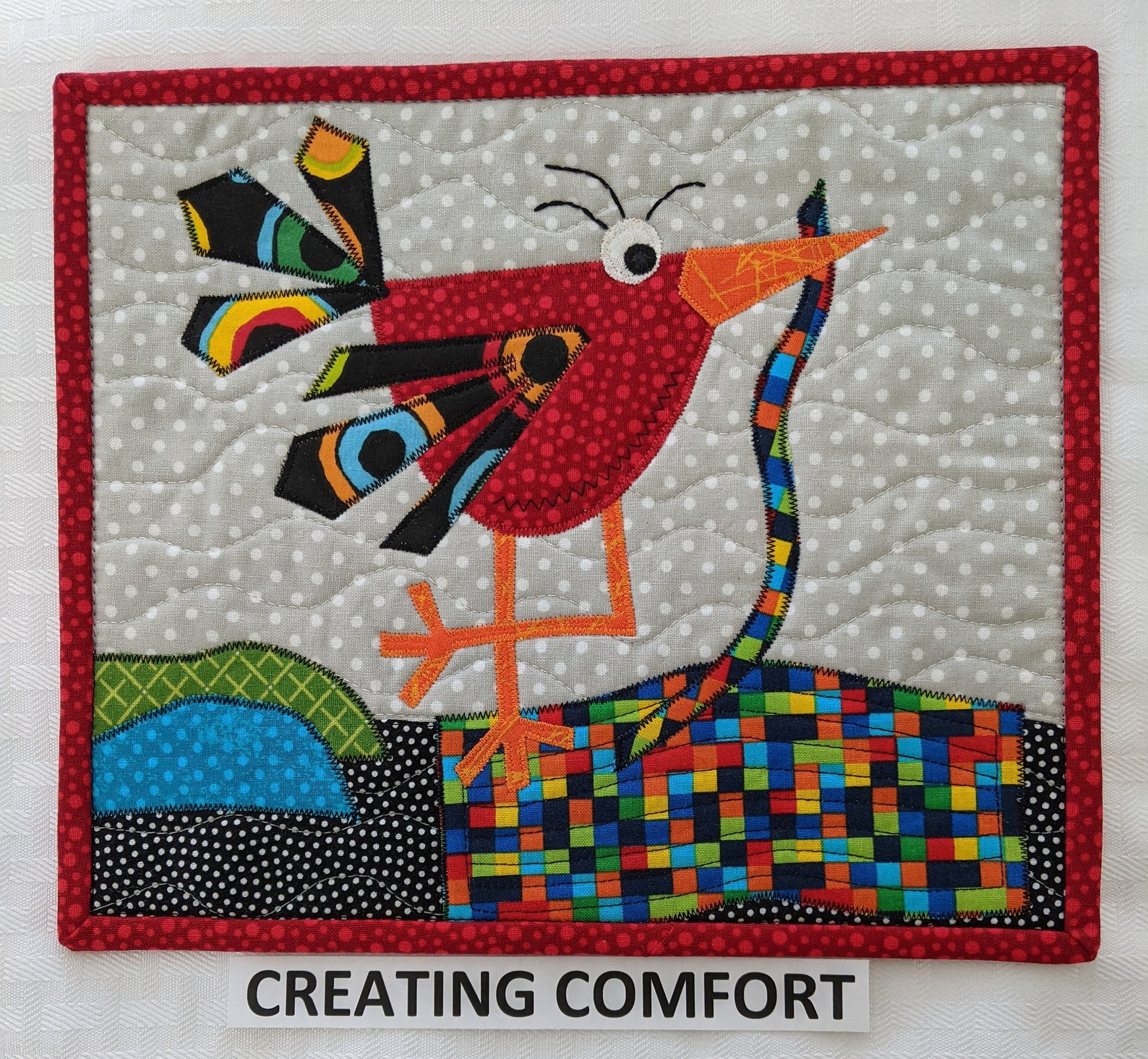 Comfort PRINTED Full Color Pattern - Mini Quilt - Quilt Block - Bird ...