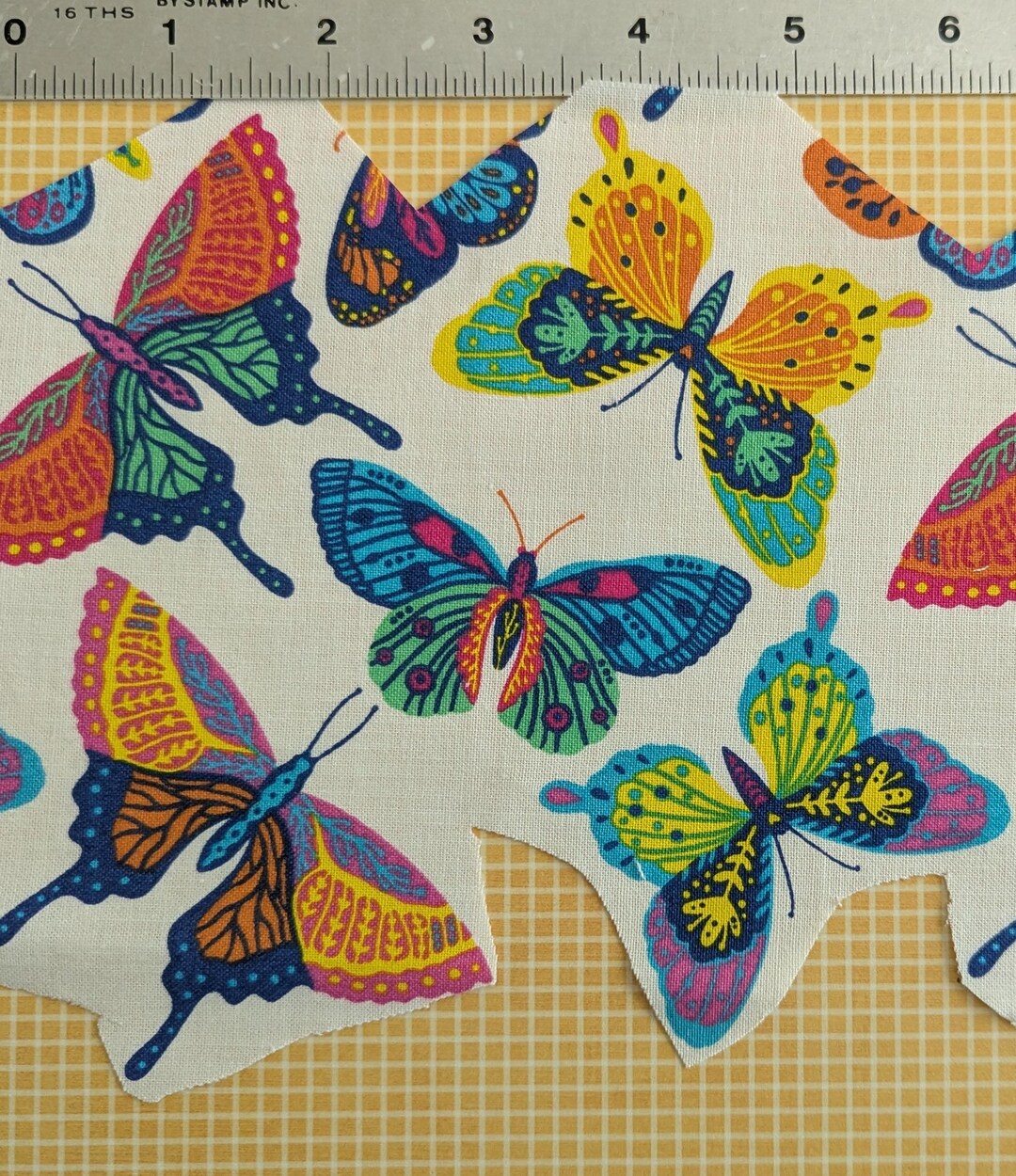 Butterfly Fabric - 15 Butterflies per Pack - Cotton Fabric - Raw Edge ...