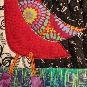 Robin FABRIC KIT ONLY - Raw Edge Applique - Wonky Bird Kit - Mini Quilt Kit - Razbeca's Birds - Etsy