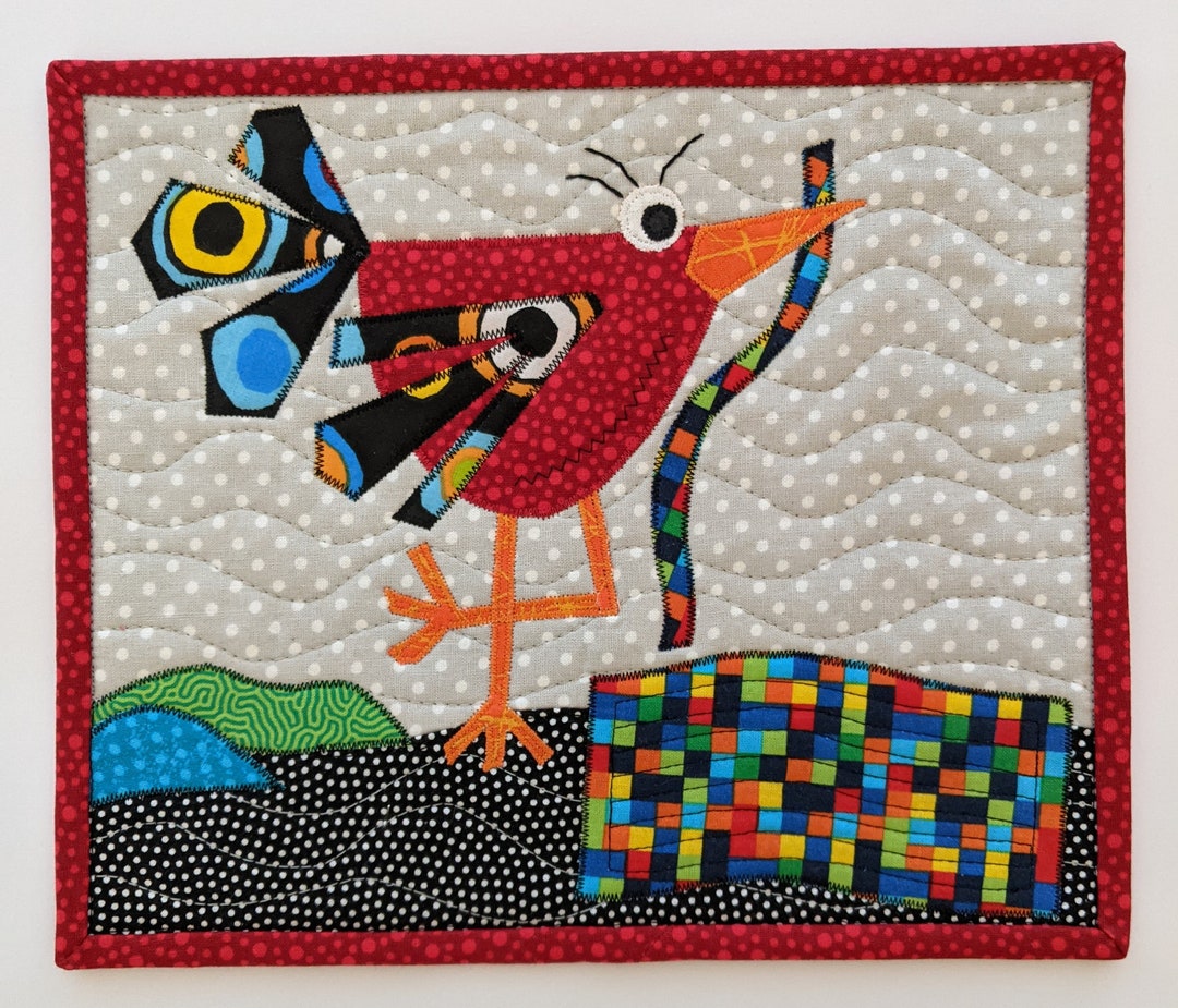 Comfort PDF Pattern - Full Color - Mini Quilt - Quilt Block - Bird ...