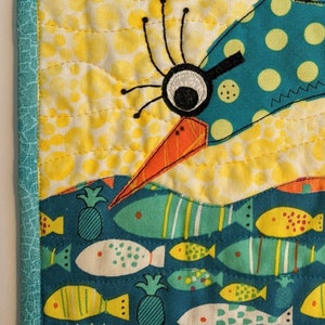 Dr Penelope Dole - Fish Fabric - FABRIC ONLY - Mini Quilt - Raw Edge ...