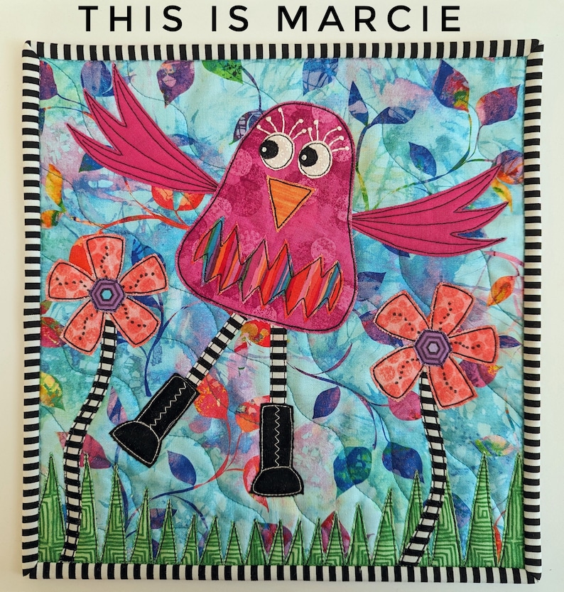 Bobby & Marcie PDF Pattern - Full Color - Mini Quilt - Bird Pattern ...