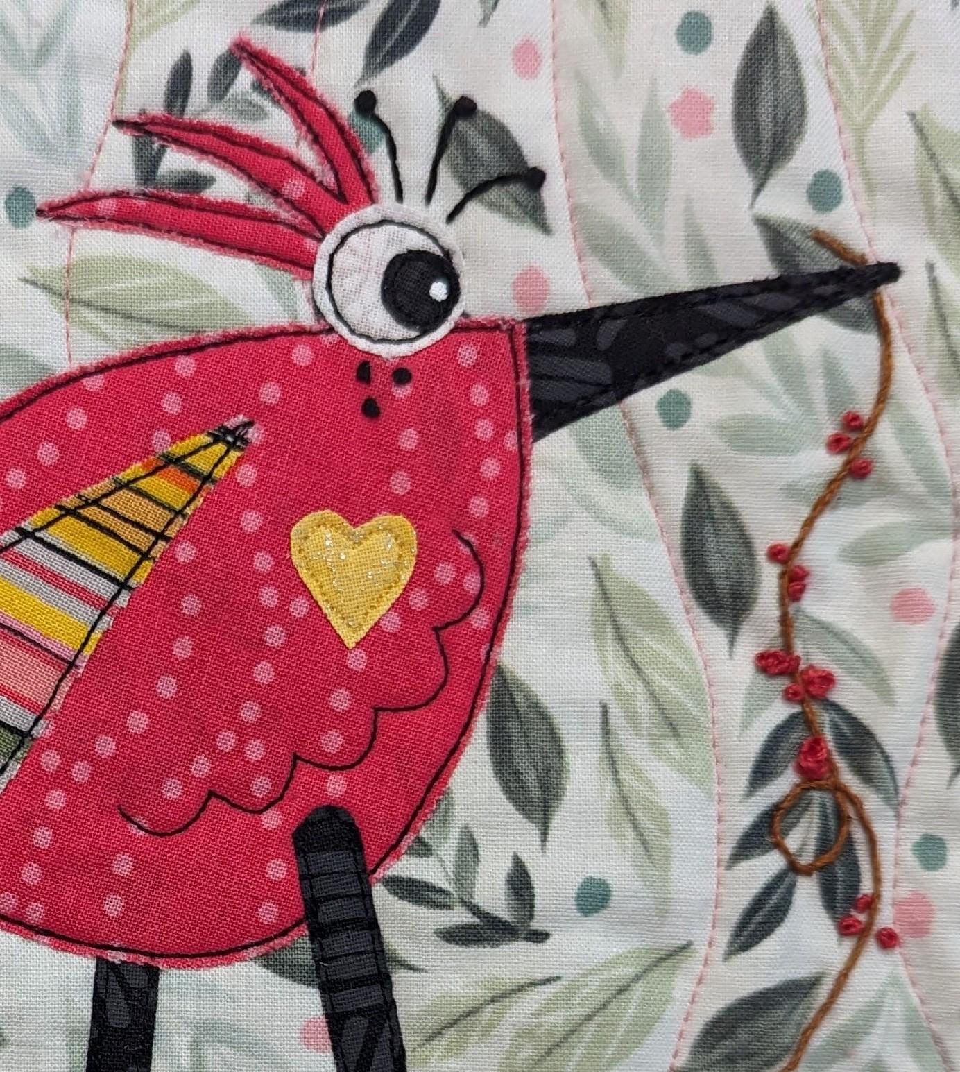 Rosie PRINTED Applique Page - Mini Quilt - Quilt Block - Bird Pattern ...