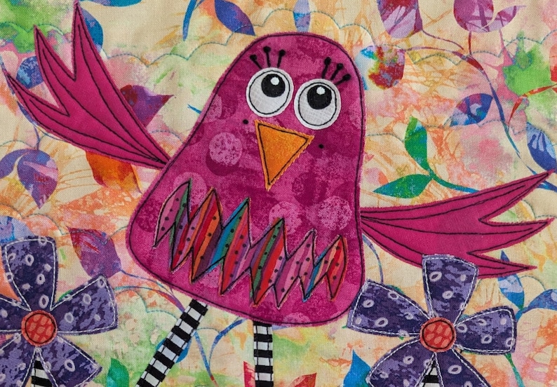 Bobby & Marcie PDF Pattern - Full Color - Mini Quilt - Bird Pattern ...