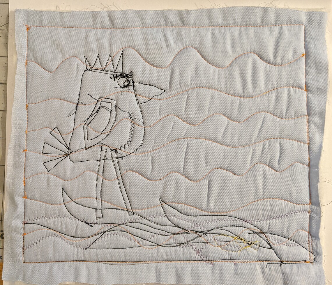 Clive PRINTED Applique Page - Mini Quilt - Quilt Block - Bird Pattern ...