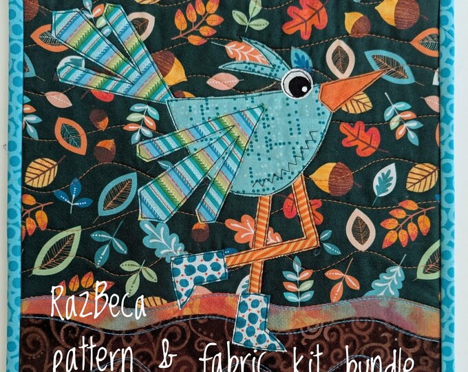 Autumn BUNDLE Printed Pattern & Fabric Kit - Mini Quilt - Quilt Block ...