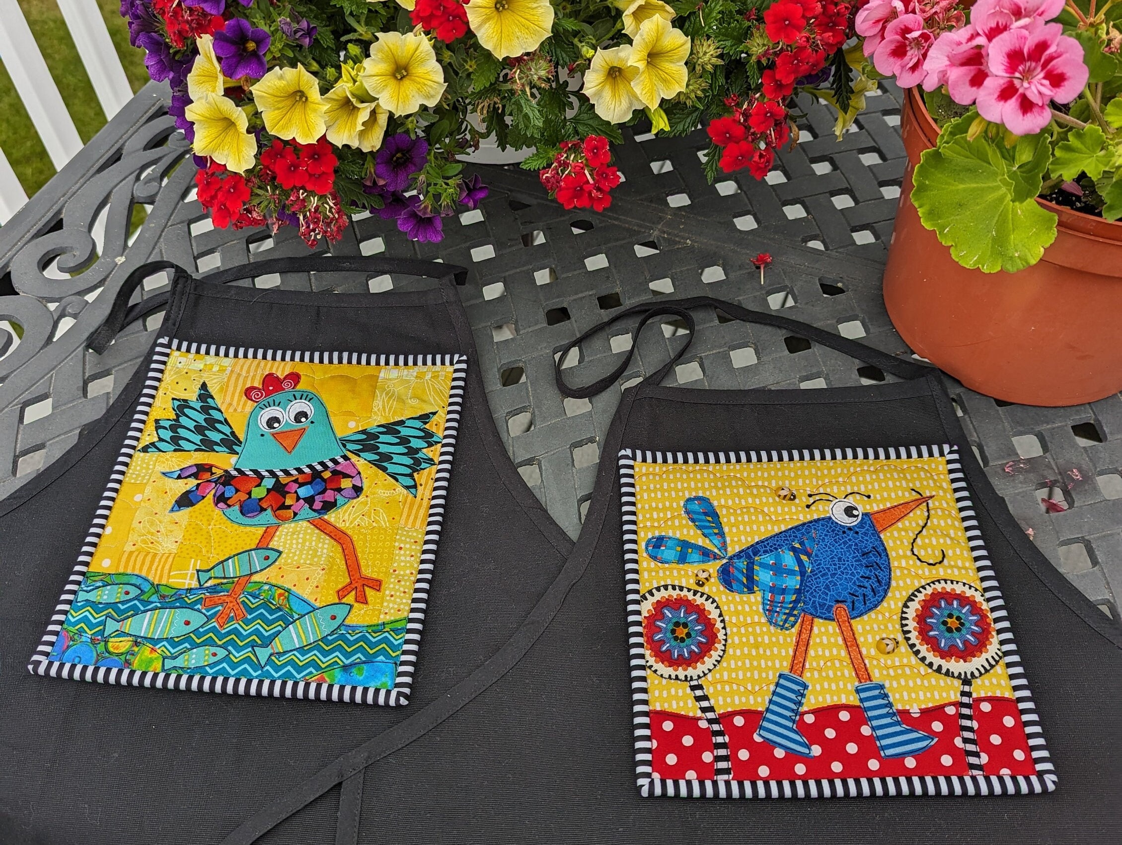 Perry PDF Pattern - Full Color - Mini Quilt- Bird Pattern - Raw Edge ...