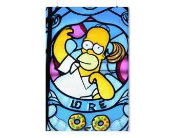 Stained Glass Homer - Etsy