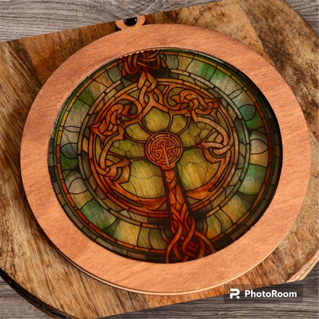 Celtic Cross-tree of Life Suncatcher - Etsy