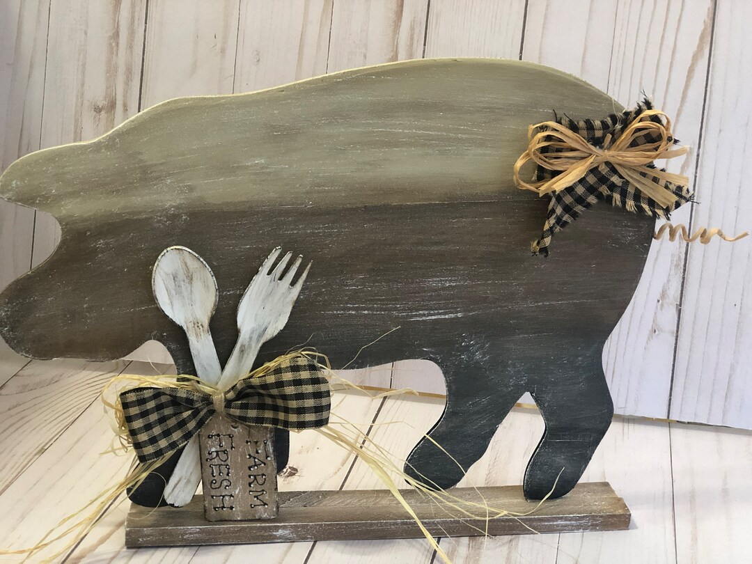 Farmhouse farm Fresh Pig Decor - Etsy