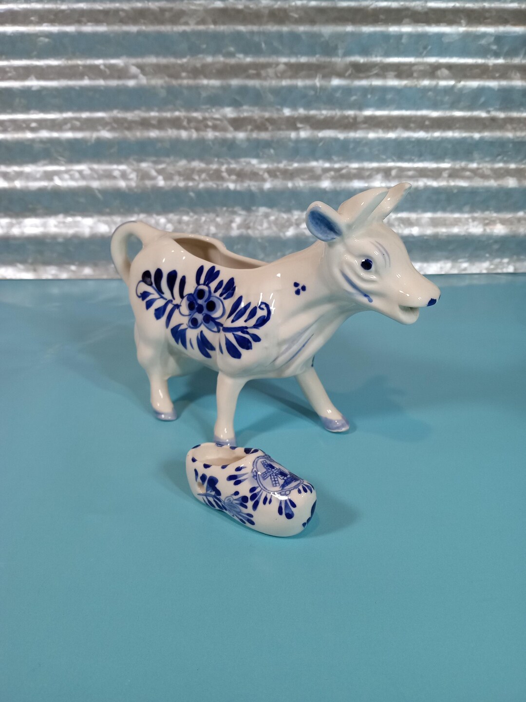 Vintage Delft Blue Cow Creamer: Hand Painted Dutch Decor With Ceramic ...