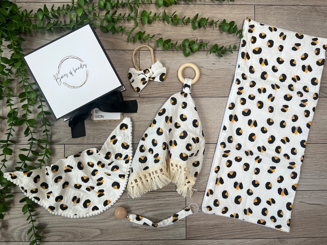 Baby Gift Box Personalized Box Baby Girl Gift Cheetah Gift Baby Shower ...