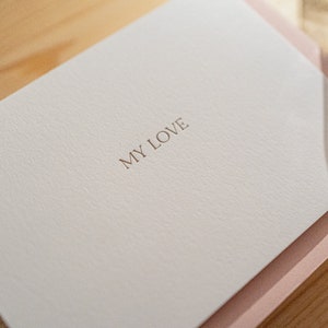 My Love Letterpress Card, Anniversary Card for Her, Anniversary Card ...