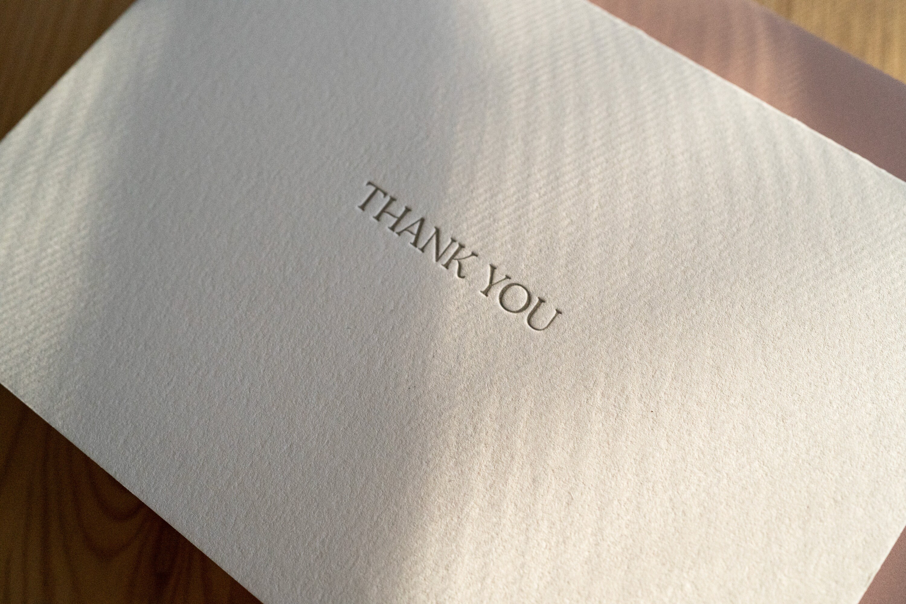Letterpress Thank You Card, Thank You Note, Thanks Greeting Card, Thank ...