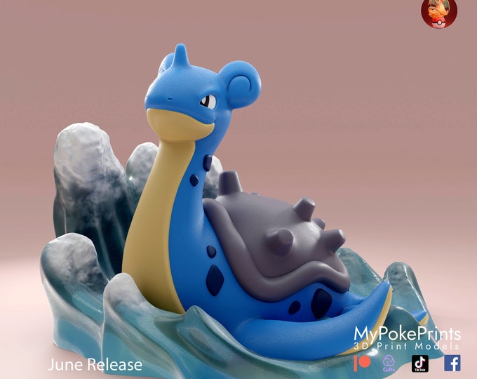 Pokemon Fan-made Lapras Figure - Mypokeprints | 3D Printed | Generation ...