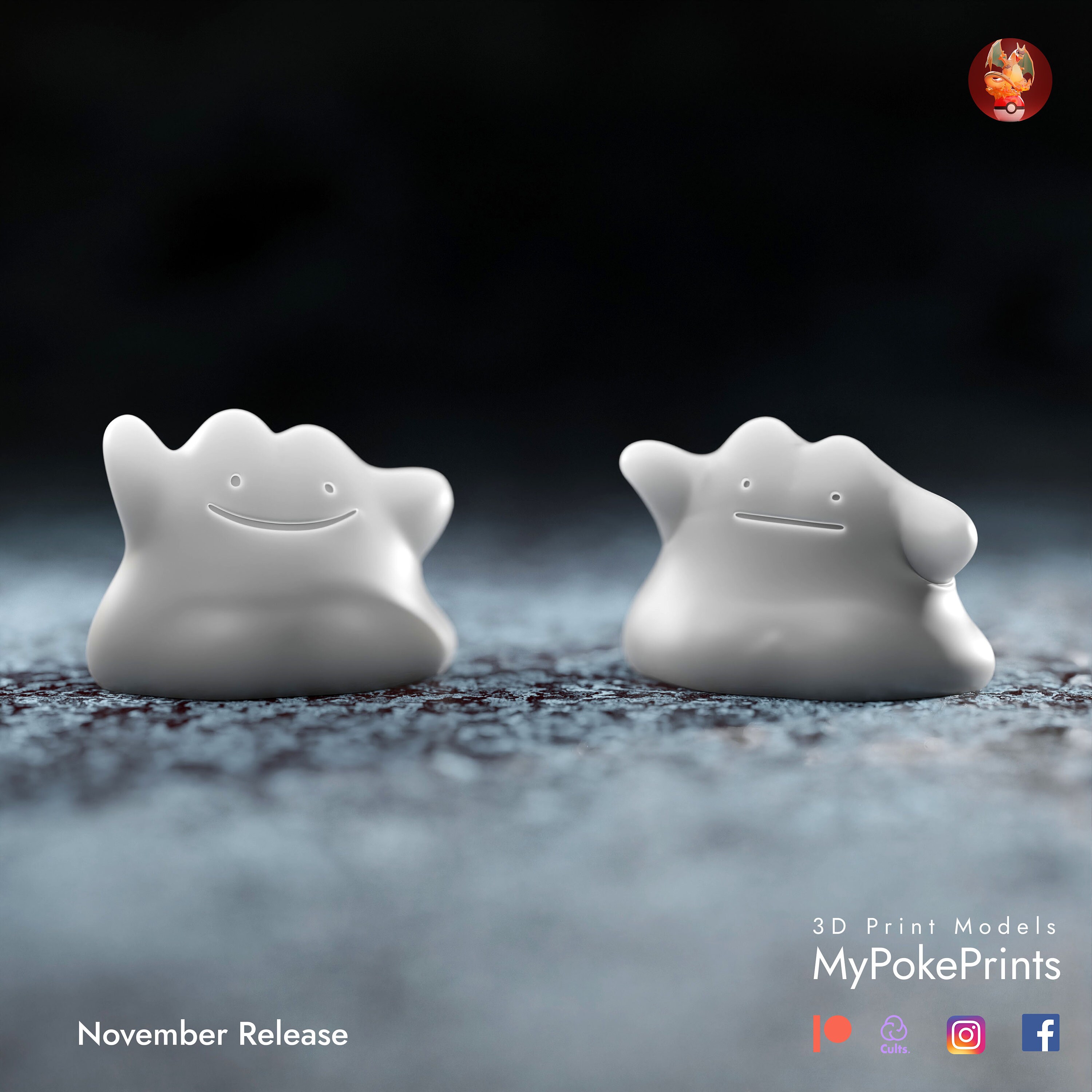 Pokemon Fan-made Ditto Figure/figurine/statuette 3D Printed Generation ...