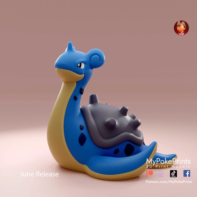 Pokemon Fan-made Lapras Figure Mypokeprints 3D Printed - Etsy