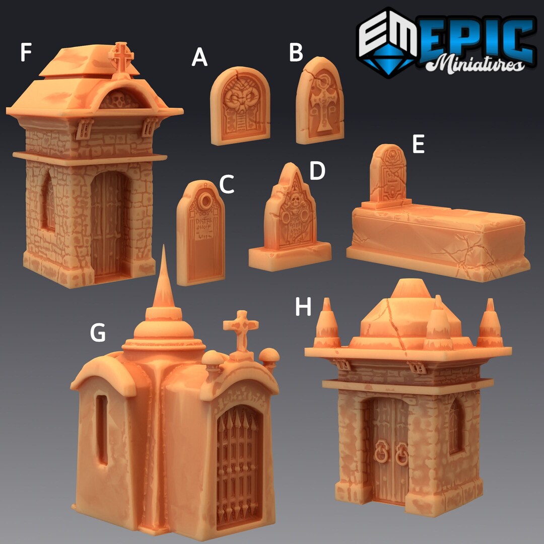 Graveyard Set Epic Miniatures Dnd Dungeons and Dragons Wargaming ...