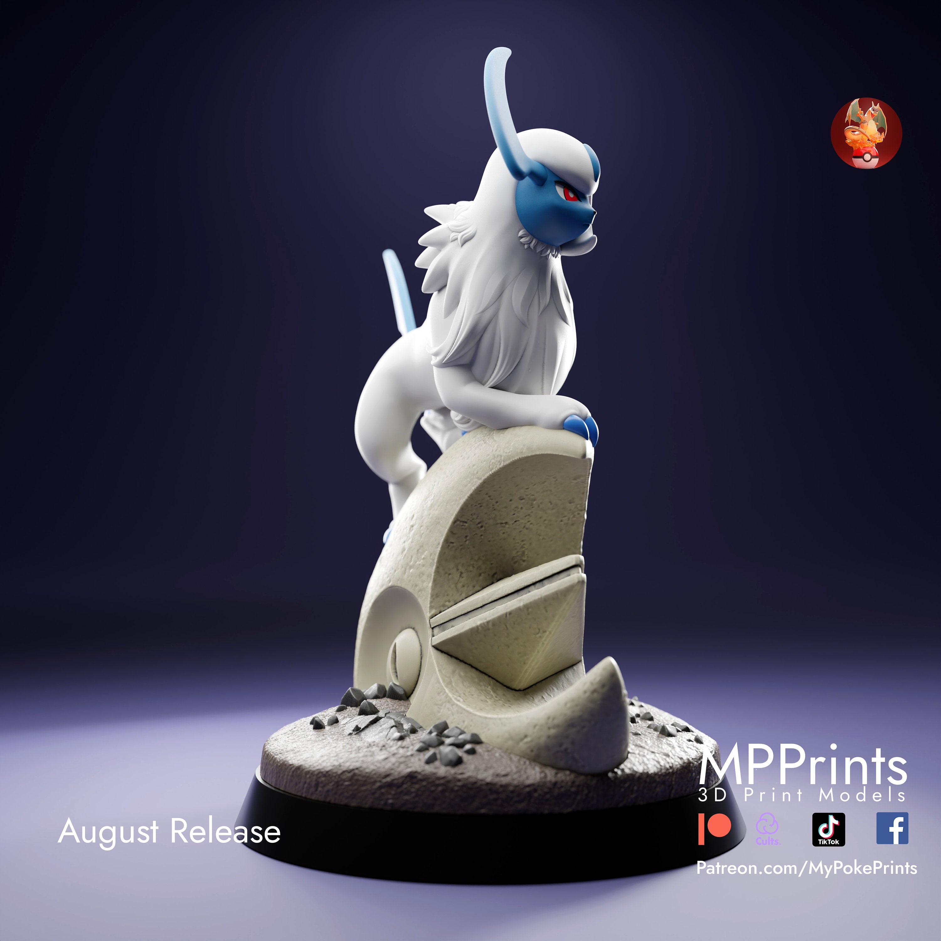 Pokemon Fan-made Absol Figure Mypokeprints 3D Printed - Etsy UK