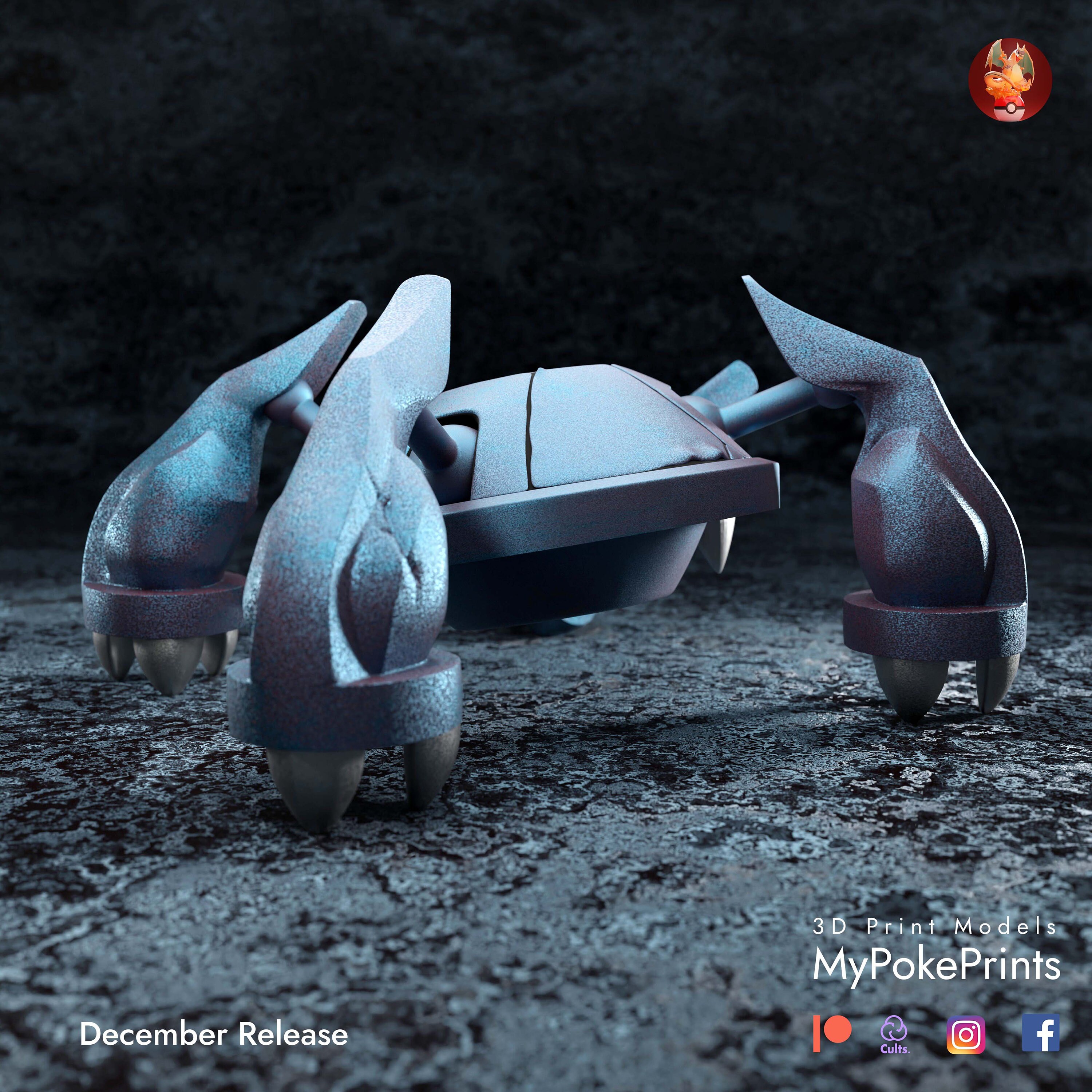 Pokemon Fan-made Metagross 3D Printed Model Kit Mypokeprints - Etsy