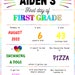 FIRST DAY of SCHOOL Sign - Editable and Printable for Kg Through 6th ...