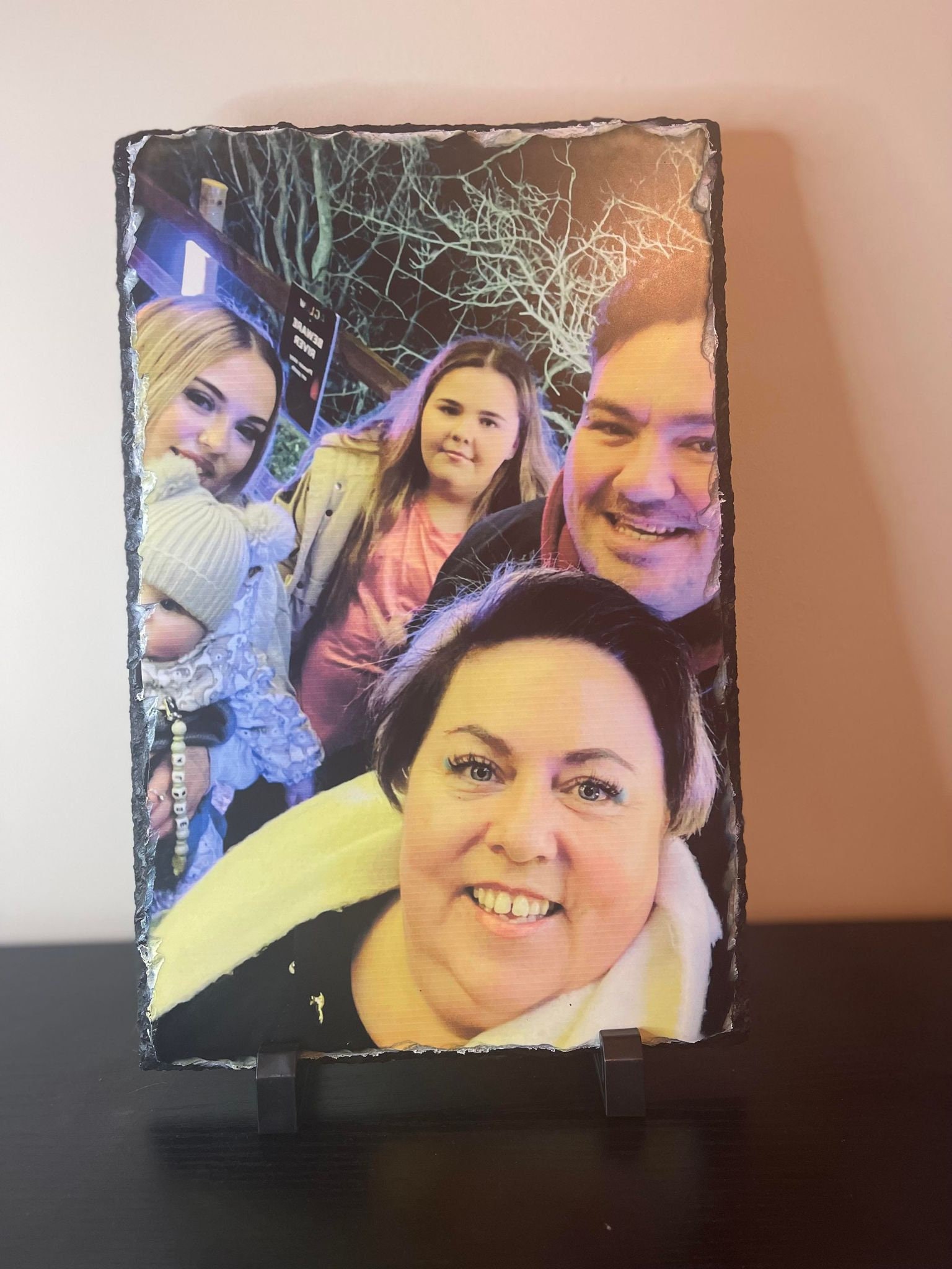 Your Photo Slate Custom Photo Personalised Picture Gift Natural Slate ...